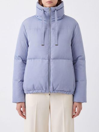 Herno Kurze wasserabweisende Nylon-Daunenjacke mit Trichterkragen und Kordelzug