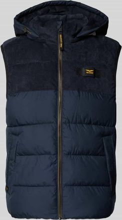 PME Legend Regular Fit Steppweste mit Logo-Applikation Modell Gobbler