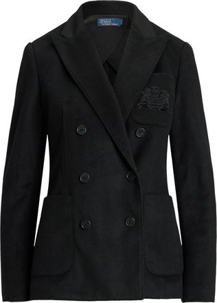 Ralph Lauren LOGO-CREST BRUSHED BLAZER