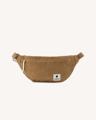 Faguo Sac banane velours camel