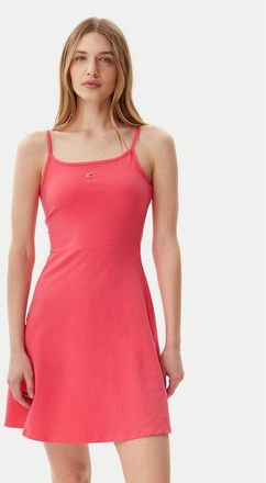 Tommy Jeans Sommerkleid Essential DW0DW21354 Rosa Slim Fit