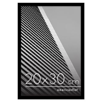 Americanflat Bilderrahmen 20x30 cm aus Kunststoff - Bilderrahmen 30x20 cm mit bruchsicherer Scheibe - inklusive Ständer und integrierter Aufhängung für Hoch- und Q
