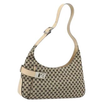 Ferragamo Sac bandouli&egrave;re en toile Pre-owned - Femme - Pre-owned - Beige - Taille: ONE Size