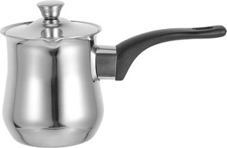 Aboofan Edelstahltopf Türkischer Elektrische Kaffeekanne Mit Deckel Kaffeekanne Für Herd Milchkanne Zum Aufschäumen Von Milch Zum Kochen Von Tee