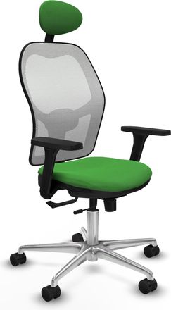 Piqueras y Crespo Ergonomischer B&uuml;rostuhl mit 3D-Armen, h&ouml;henverstellbarer Lendenwirbelst&uuml;tze und festem Kopfteil, ausgestattet mit Syncro/Traslack und eingespritztem S