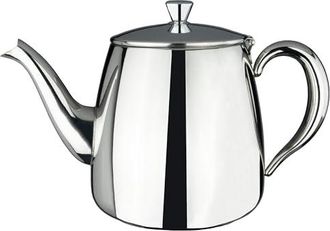 Caf&eacute; Ol&eacute; Cafe Ole PT-070 Erstklassige Premium Teekanne, 18/10 Edelstahl, 70 Ounces, Tropffreies Ausgie&szlig;en, Hohle Griffen & Klappdeckel, Silber