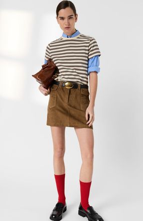 Gerard Darel T-shirt ray&eacute; en coton - MAYSANE - Marron