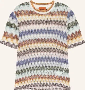 Missoni Strickshirt Mit Glitzergarn weiss