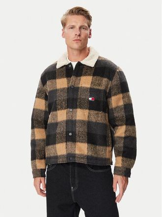 Tommy Jeans Hemdjacke DM0DM23523 Braun Regular Fit