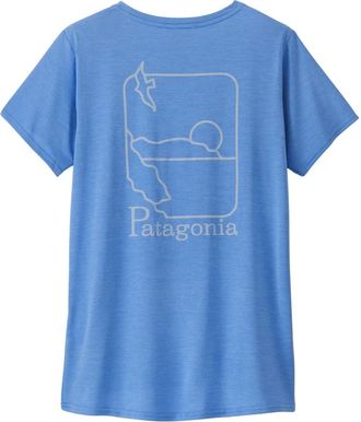Patagonia Femme, Tops, Bleu, Taille: 38 FR T-shirt &agrave; motif Capilene Cool Daily
