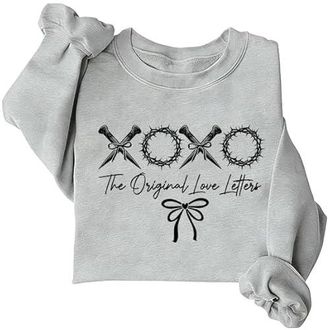 Generic The Original Love Letters Sweat-shirt et sweat &agrave; capuche pour femme, gris, 3XL