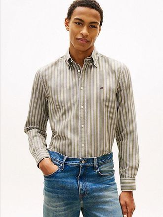 Tommy Hilfiger Chemise coupe standard &agrave; rayures en popeline