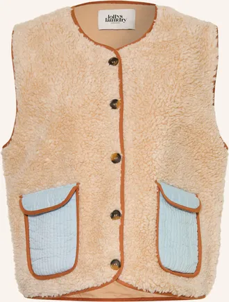 Lollys Laundry Lollys Laundry Kunstfell-Weste Jacell orange