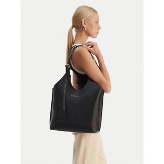 Tommy Hilfiger Handtasche Tommy Hilfiger Th Modern Tote AW0AW18618 Schwarz