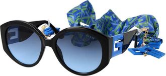 Guess Femme, Accessoires, Noir, Taille: ONE Size Lunettes de soleil rondes en plastique