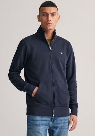 GANT Sweatjacke REG SHIELD FULL ZIP SWEAT mit Logostickerei auf der Brust