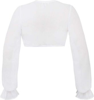 Marjo Dirndlbluse Dirndlbluse Arnstein Langarm schwarz