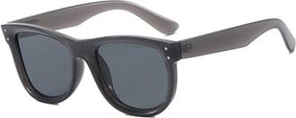 Generic Lunettes de soleil rétro à rivets pour hommes UV400 mode double couleur pour femmes, gris gris, taille unique 2026