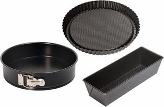 Original Kaiser Original Kaiser Classic Backformen Set 3-teilig, Backset mit 3 Kuchenformen antihaftbeschichtet, Springform mit Flachboden, Kastenform, Obstbodenform,