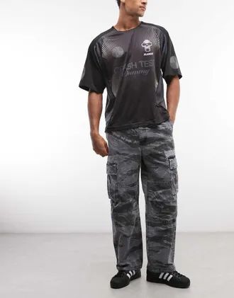 Aape By A Bathing Ape Aape by A Bathing Ape - Pantalon cargo ample - Noir camouflage-Multi