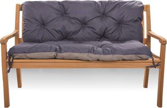 Generic Sitzkissen für Hollywoodschaukel wetterfest - Bankkissen Outdoor - Gartenschaukel Kissen Sitzbank mit Rückenlehne (120 x 50 x 40, Marine)