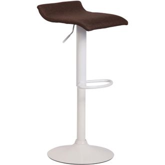 Clp Tabouret de bar Dyn V2 tissu avec pied en m&eacute;tal Marron Blanc