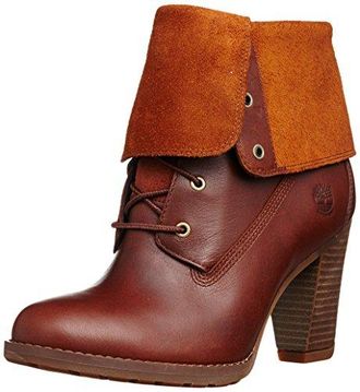 Timberland Bottines Ek Strat Hts FLD DN pour Femme, Cognac, 37.5 EU