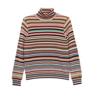 Paul Smith Signature Stripe Roll Neck Pullover - - Knitwear - Damen - Mehrfarbig - M