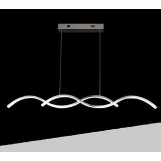 Trade Shop Lampe De Lustre Led Moderne Twist 26w Cct Variable Light 3000k-6500k A43-3c Argent