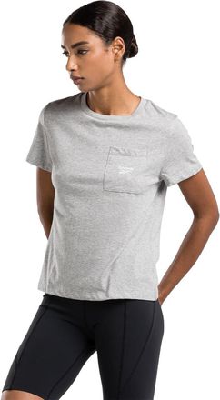 Reebok Damen Id Small Logo T-Shirt, MGREYH