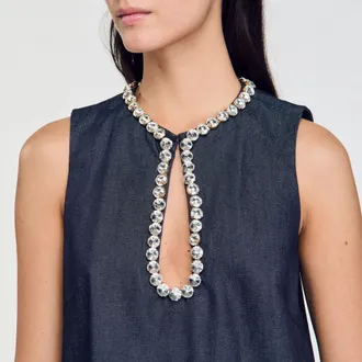 Sandro Robe courte &agrave; strass