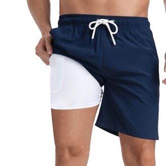 Generic Short de bain pour homme pour un look d&eacute;contract&eacute; sur la plage, respirant, coupe droite, maillot de bain polyvalent pour la d&eacute;tente quotidienne et les
