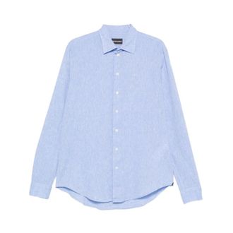 Emporio Armani Classic Shirt - - Shirts - Herren - Blau - L