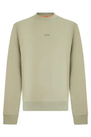 HUGO BOSS Cotton Crew Neck Sweatshirt - Green