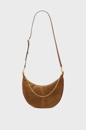 Gerard Darel Sac demi-lune en cuir velours - LE SUZANNE - Ambre