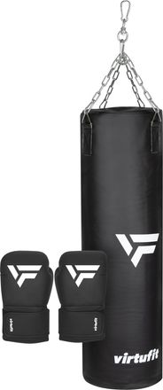 VirtuFit Kickbox-Set Junior - Boxsack & Boxhandschuhe - Boxset f&uuml;r Kinder - Kickboxen & Boxen - 8 kg - Schwarz