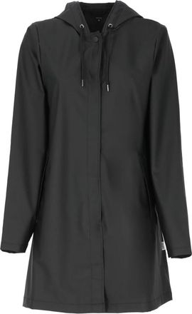 Rains Schwarze wasserdichte Jacke mit Kapuze - - Jackets - Damen - Schwarzk - S