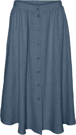 Vero Moda Vmmelaney H/W Button Calf Skirt WVN Ga