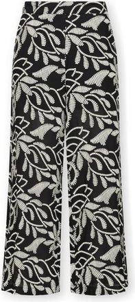 Elena Miro Femme, Pantalons, Noir, Taille: 40 FR Pantalon Voile Brod&eacute;