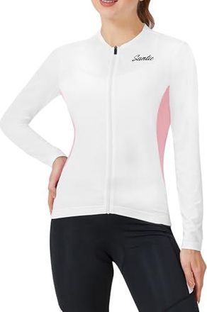 Santic Womens Cycling Jersey Long Sleeve Biking Tops Bicycle Jacket Bike Shirt Breathable Quick Dry Reflective UPF50+