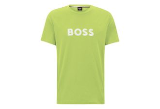 BOSS T-Shirt T-Shirt RN mit gro&szlig;em Markenprint auf der Brust