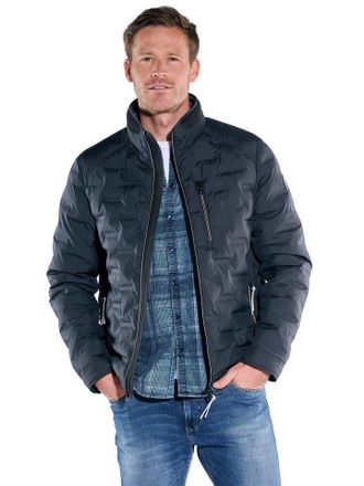 Engbers Steppjacke Herren Jacke mit dezenter Struktur, Saphirblau