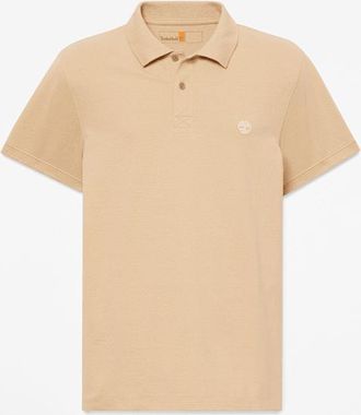 Timberland Millers River Kurzarm-Polohemd aus Stretchmaterial f&uuml;r Herren in Beige, Herren, Beige, Gr&ouml;&szlig;e