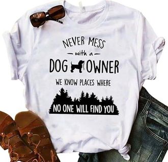 Keephen Maman Chat Maman Chien T-Shirts pour Femmes Patte de Chat Patte de Chien Impression 3D T-Shirt Manches Courtes Col Rond Animal de Compagnie Amoureux G