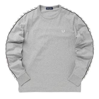 Fred Perry Tapeed Long Sleeve Steel Marl T-shirt