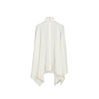 EENK Blouse &agrave; col montant ample boutonn&eacute;e