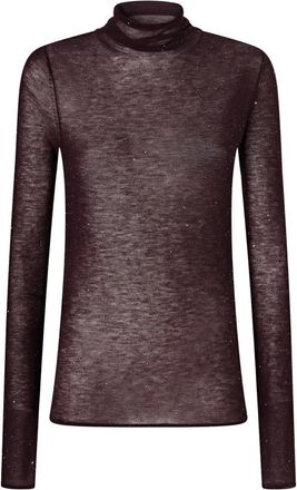 Pinko Pinko, Femme, Pulls, Rouge, Taille: 40 FR Col roul&eacute;s