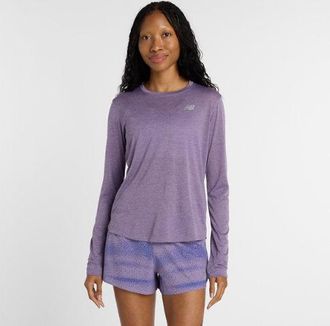 New Balance Damen RC Essential Long Sleeve in Violett, Poly-Strick, Gr&ouml;&szlig;e 2XL
