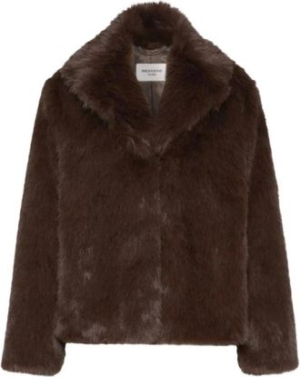 Max Mara Veste courte en fausse fourrure Wkiozioso - Femme - Vestes - Brun - Taille: 34 FR