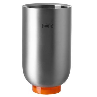 Fink Ice Love, Weink&uuml;hler, Resin, matt, orange, grau, L. 12 cm, B. 12 cm, H. 21 cm